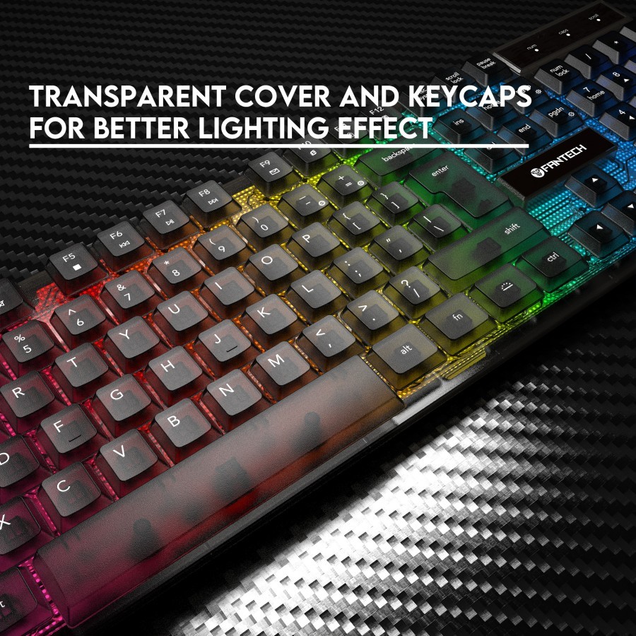 Jual Fantech SHIKARI K515 Keycaps Transparan Keyboard Gaming RGB ...
