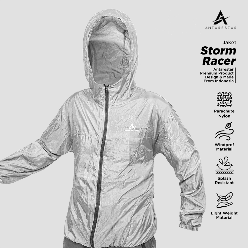 Jual Jaket Running Pria Wanita Olahraga Jacket Lari Windbreaker Jaket Sport Parasut Antarestar ...