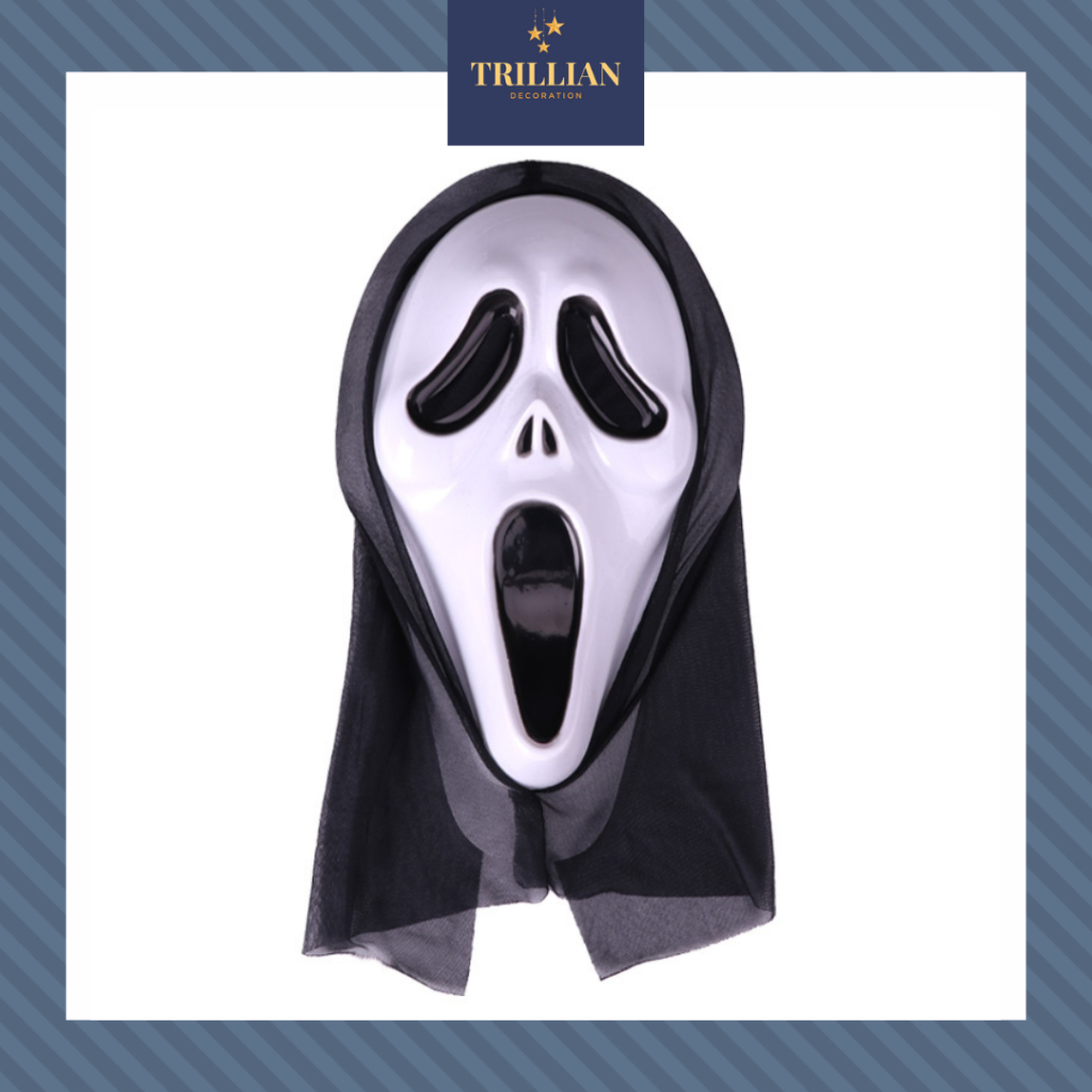 Jual Topeng Wajah Haloween Scream medan ready foto asli | Shopee Indonesia