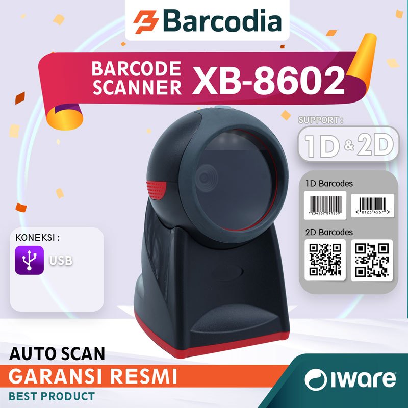 Jual OMNI 2D BARCODE SCANNER LASER IWARE XB-8602 GARANSI 1 TAHUN ...