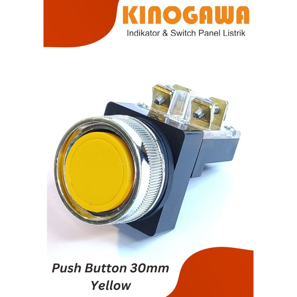 Jual Push Button 30mm Kuning - Tombol On Off 30mm Kuning | Shopee Indonesia