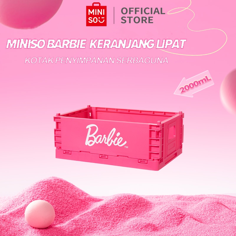 Jual Miniso Barbie Box Organizer Kotak Penyimpanan Kotak Penyimpanan ...