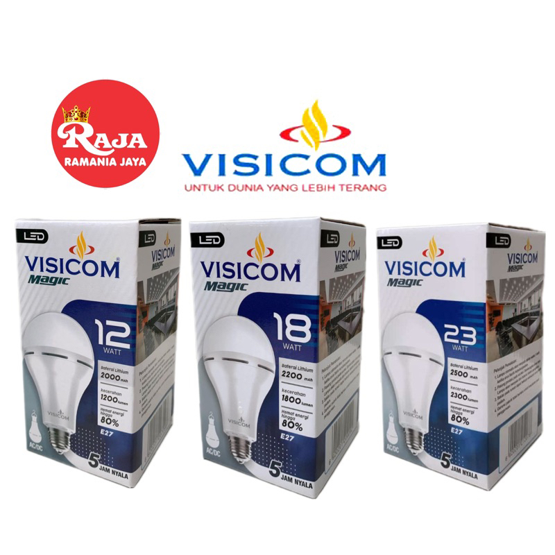 Jual VISICOM MAGIC LAMPU LED EMERGENCY AC/DC BERKUALITAS TERBAIK CAHAYA ...