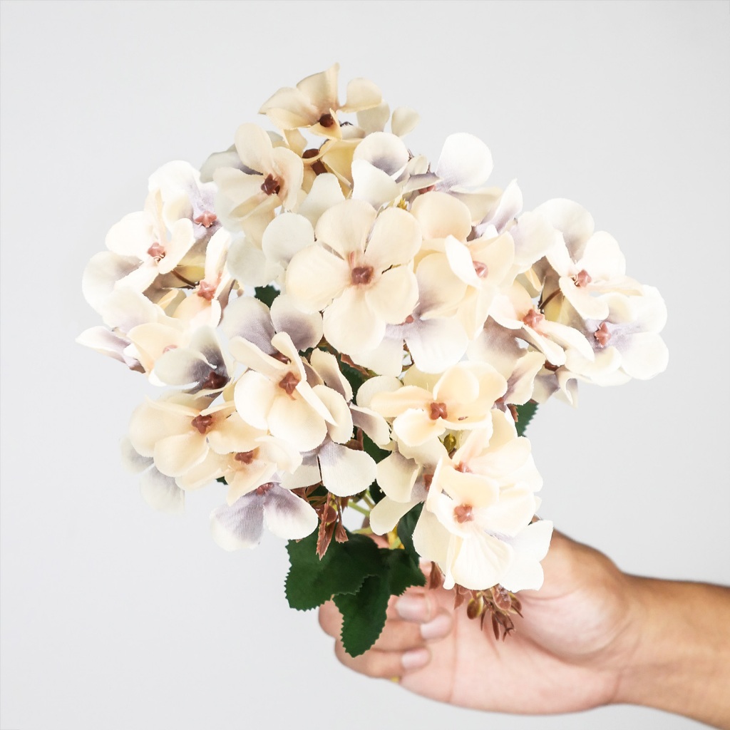 Jual Hortensia Mini Cabang 5 Bunga Hydrangea Tanaman Artficial Silk ...