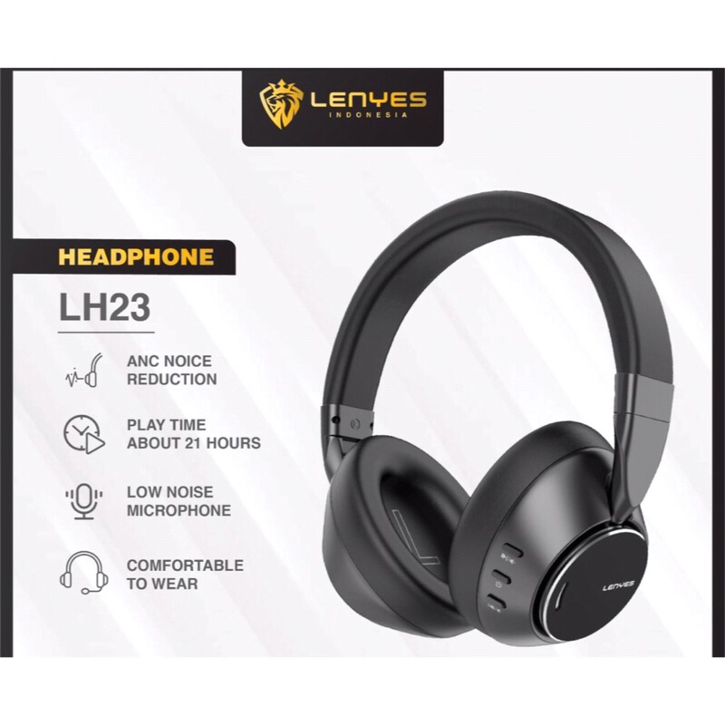 Jual LENYES LH23 ANC Headphone Studio Wireless Bluetooth 5.3 Hifi Stereo Headset Foldable With ...