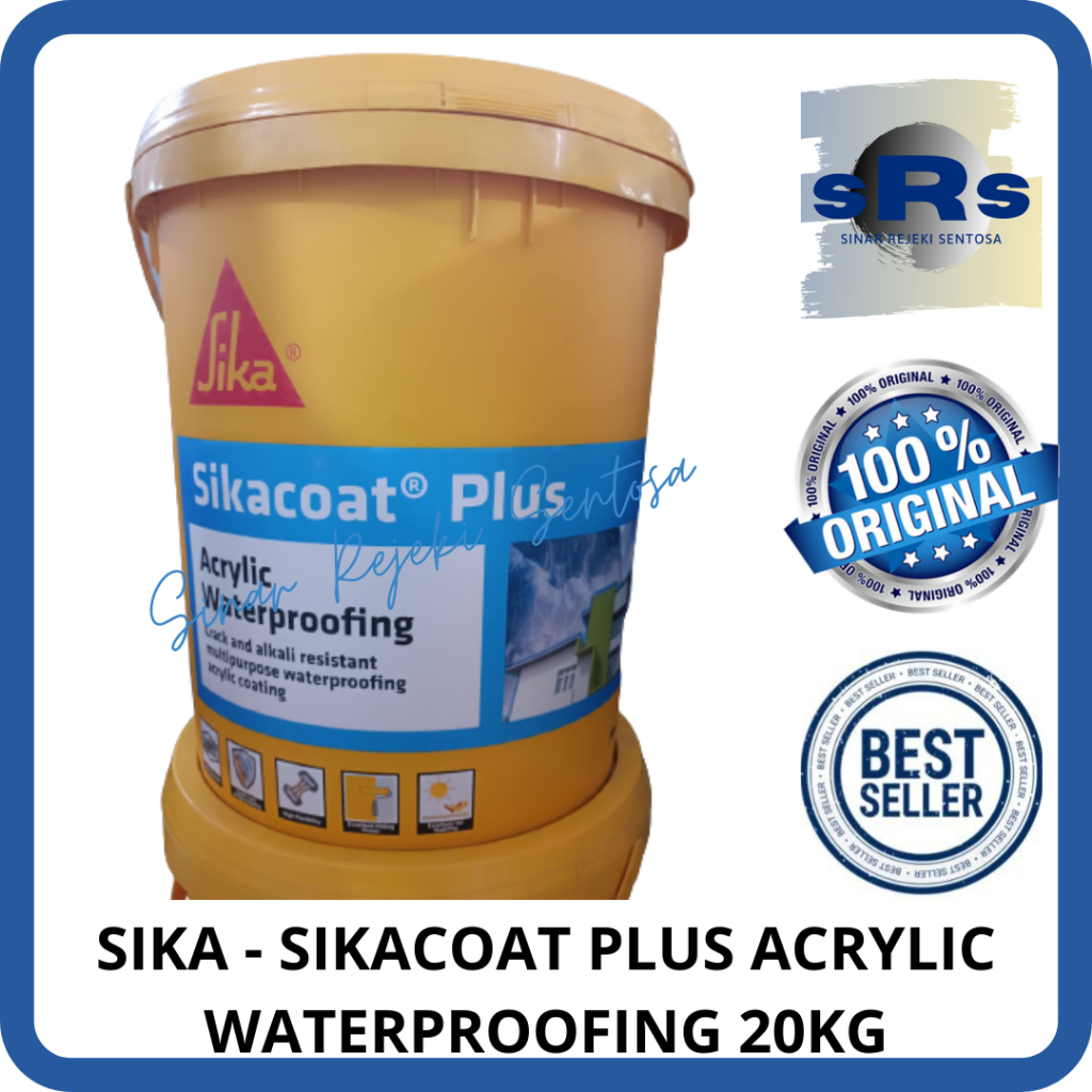 Jual SIKA - SIKACOAT PLUS PELAPIS ANTI BOCOR/CAT WATERPROOFING ELASTIS ...