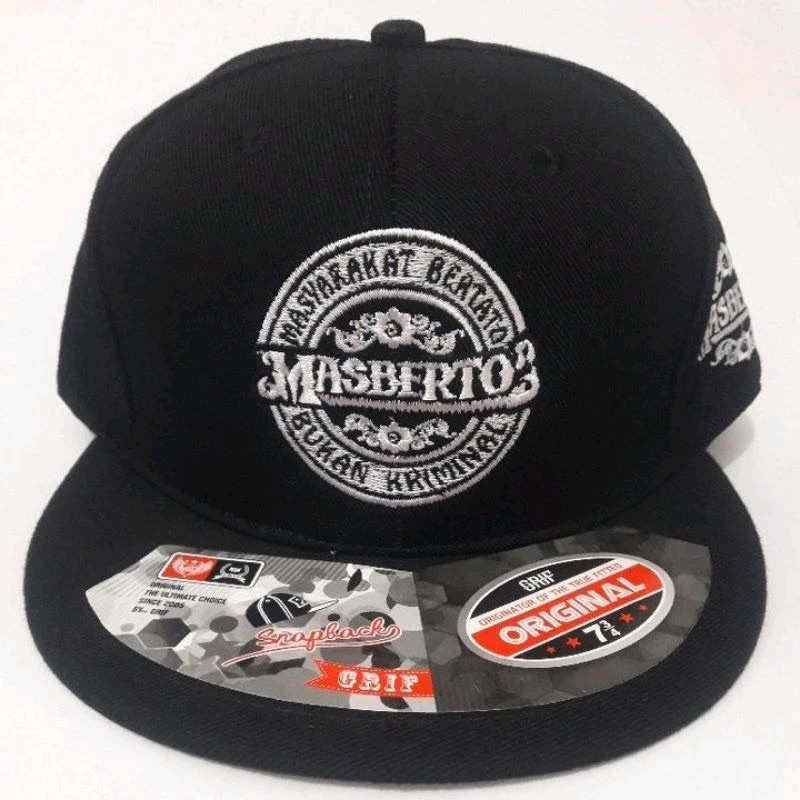 Jual TOPI MASBERTO MASYARAKAT BERTATO BUKAN KRIMINAL FULL BORDIR ...