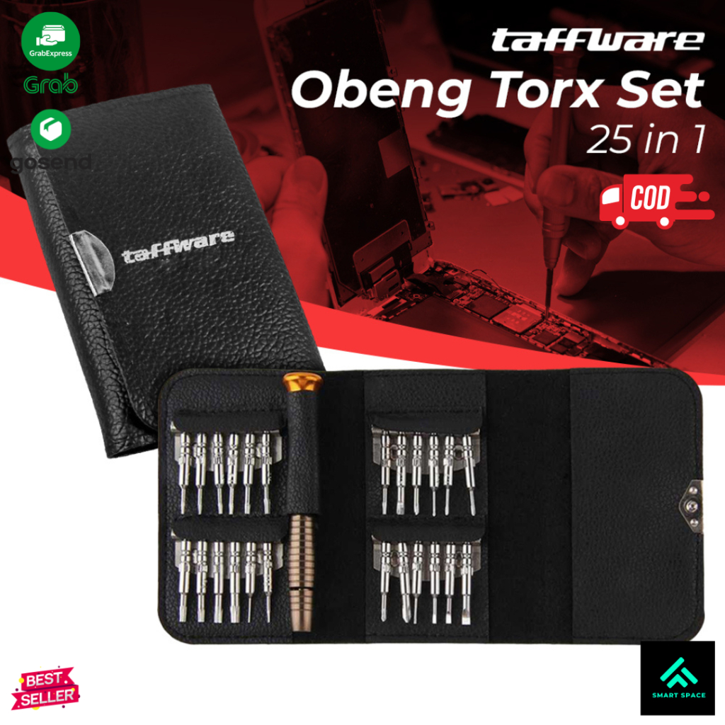 Jual [SPCE] Taffware Obeng Reparasi Smartphone Torx Set 25 in 1 - JN21 - Black Makassar | Shopee ...