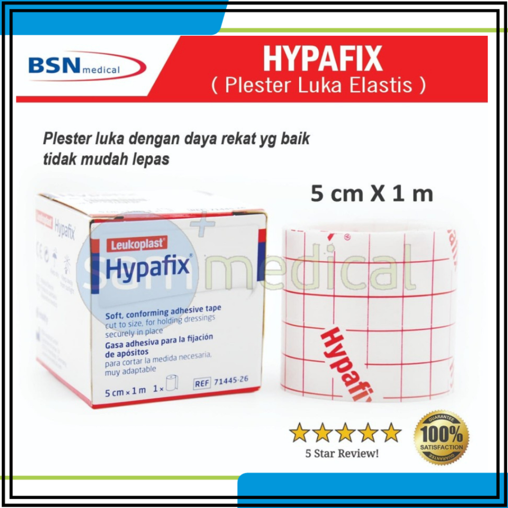 Jual BSN Hypafix 5cm x 1m Plester Elastis/ plester luka/ penutup luka/non woven polyster ...