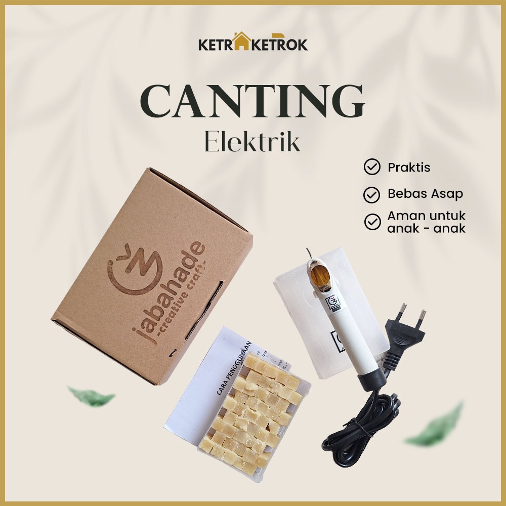 Jual Canting Batik Listrik Elektrik bonus lilin tanpa asap kompor ...