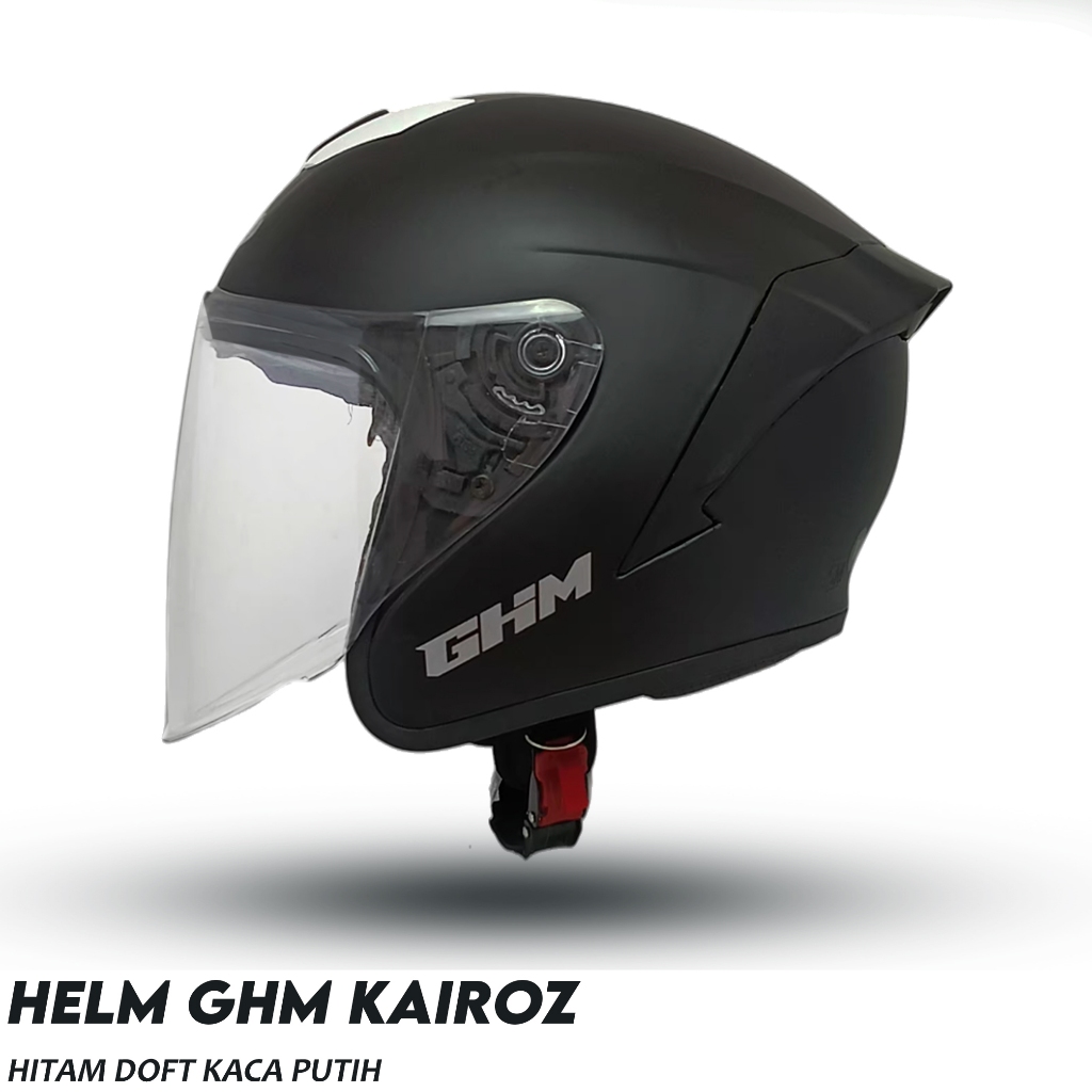 Jual HELM KEKINIAN GHM KENZO FLAT VISOR WHITE MODEL KAIROZ ORIGINAL SNI ...