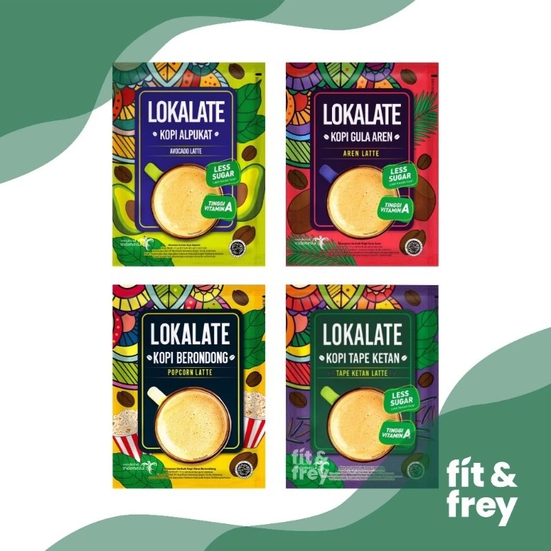 Jual LOKALATE kopi kekinian sachet tinggi vitamin A lebih rendah gula ...