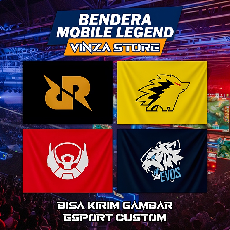 Jual Bendera Esport Mobile Legend Bisa Custom Logo Sendiri | Shopee ...