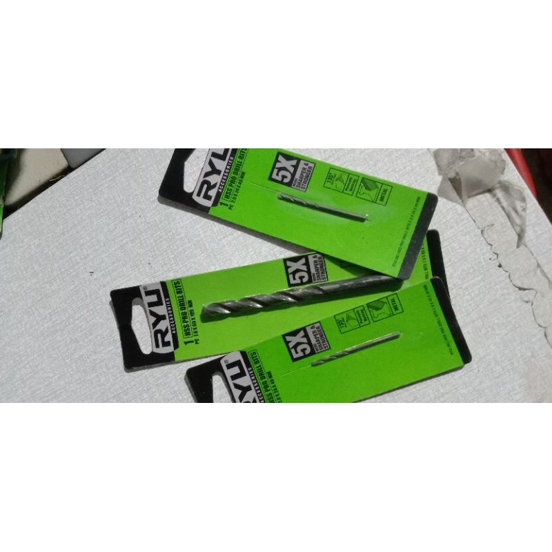 Jual mata bor besi & kayu RYU HSS pro drill BITS dari 1.5mm s/d 9mm ...