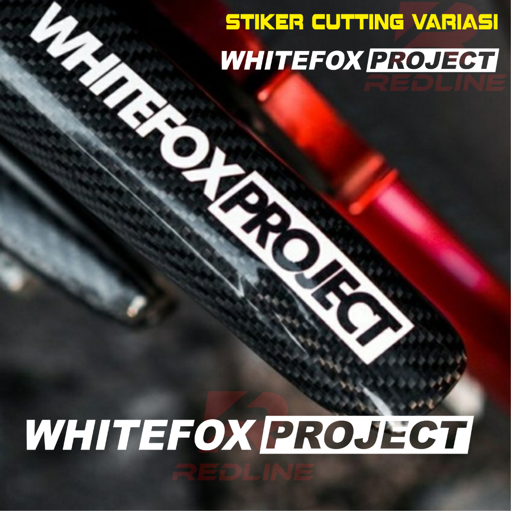 Jual STIKER WHITE FOX PROJECT CUTTING BAHAN REFLEKTIF STIKER MOTOR | Shopee Indonesia