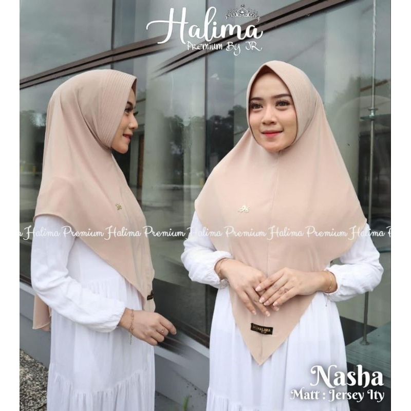 Jual HALIMA _ HIJAB INSTANT NASHA BAHAN JERSEY PREMIUM | Shopee Indonesia