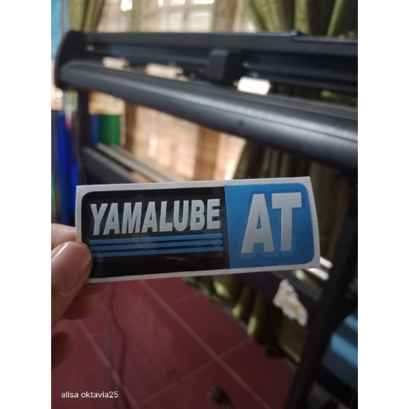 Jual stiker cutting logo timbul yamalube AT | Shopee Indonesia