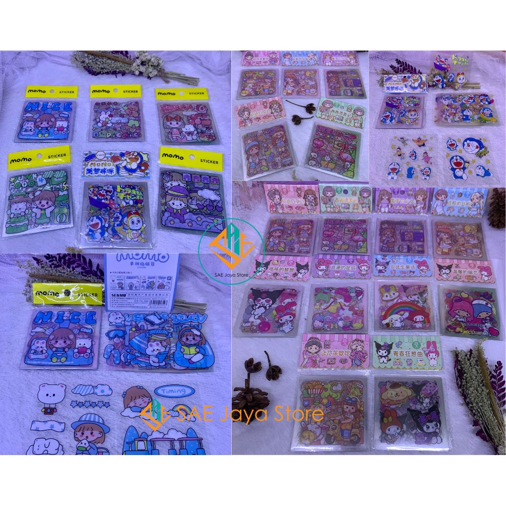 Jual (25 & 20 LEMBAR) SAE - STICKER TEMPEL LUCU KARAKTER SANRIO MOMO ...