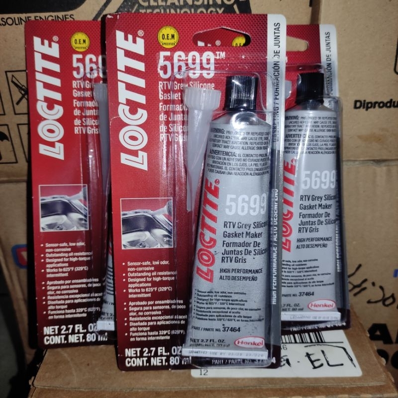 Jual LEM SILIKON RTV TAHAN PANAS TINGGI LOCTITE GREY 5699 80 ML USA ...