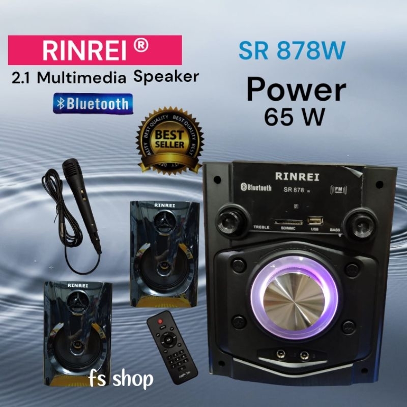 Jual speaker aktif RINREI SR-878W speaker bluetooth | Shopee Indonesia