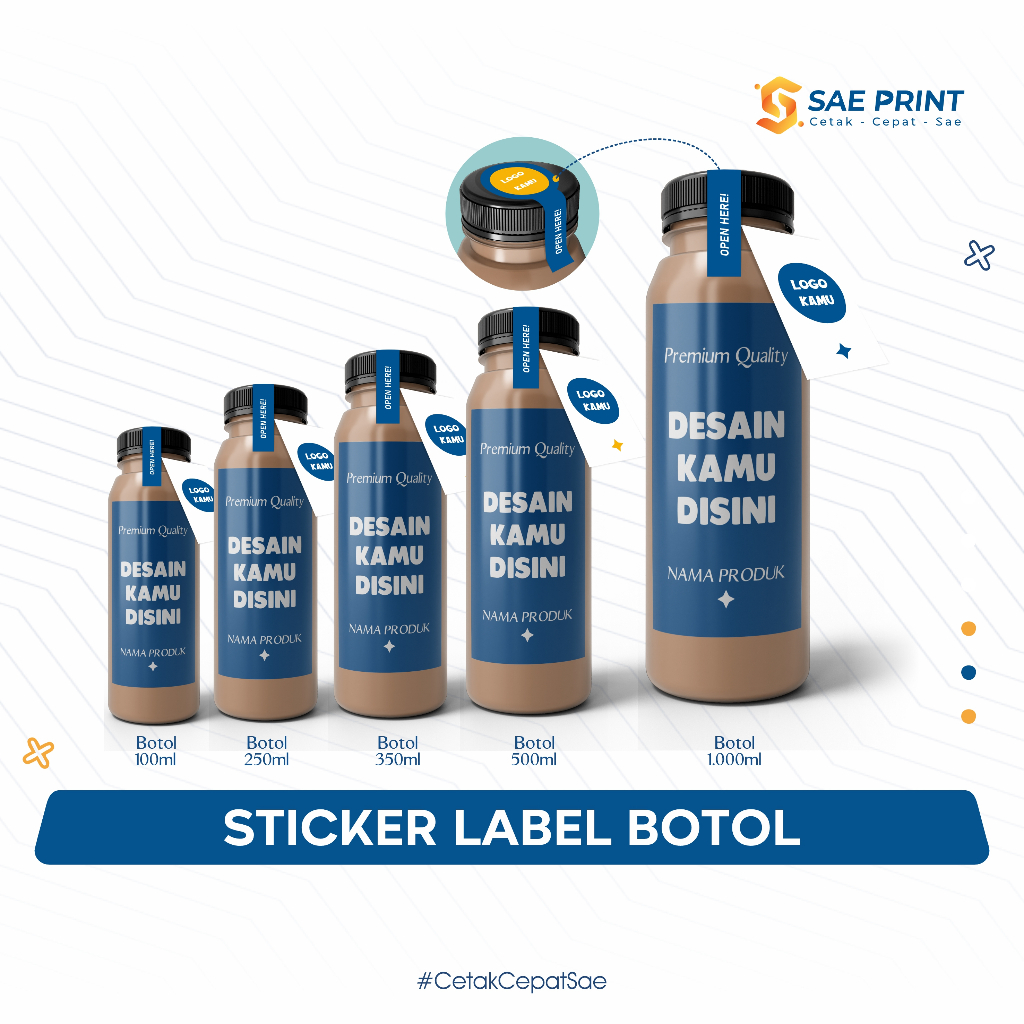 Jual Cetak Sticker Label Botol Kemasan Minuman Paketan / Segel / Neck ...