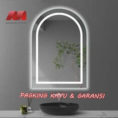 Jual Cermin Aesthetic Scandinavian Vintage Oval Atas Ring Led Sunblast ...