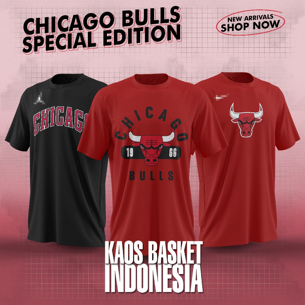 Jual Baju Basket Pria Wanita T shirt basket Kaos Chicago BULLS Spesial ...