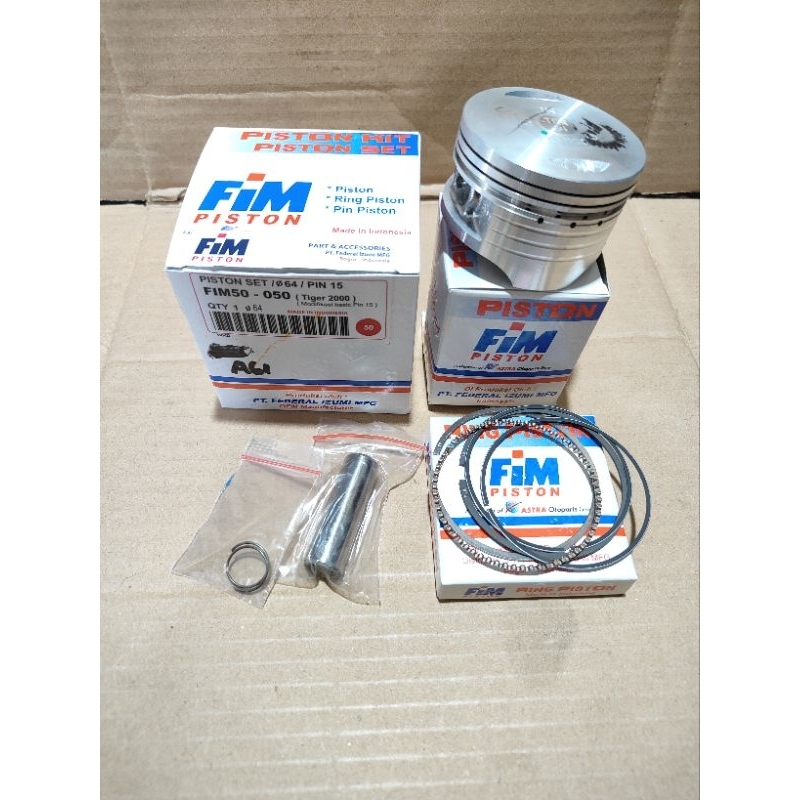 Jual Piston Seher Set Kit Fim 50 Honda Tiger 2000 Lama Revo Os Oversize Std 0,25 0,50 0,75 100 ...
