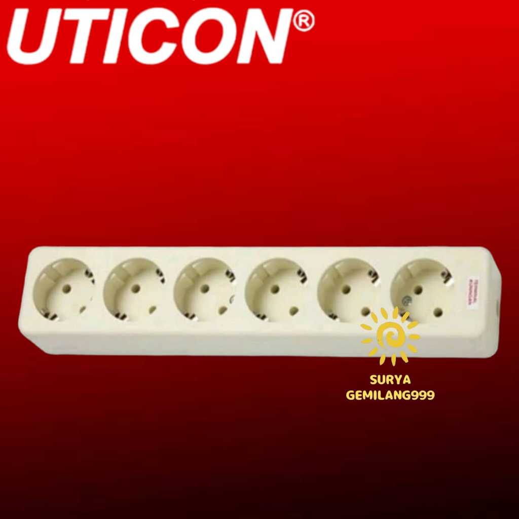 Jual UTICON STOP KONTAK ARDE 1 / 2 / 3 / 4 / 5 / 6 LUBANG PUTIH SNI ORIGINAL | Shopee Indonesia