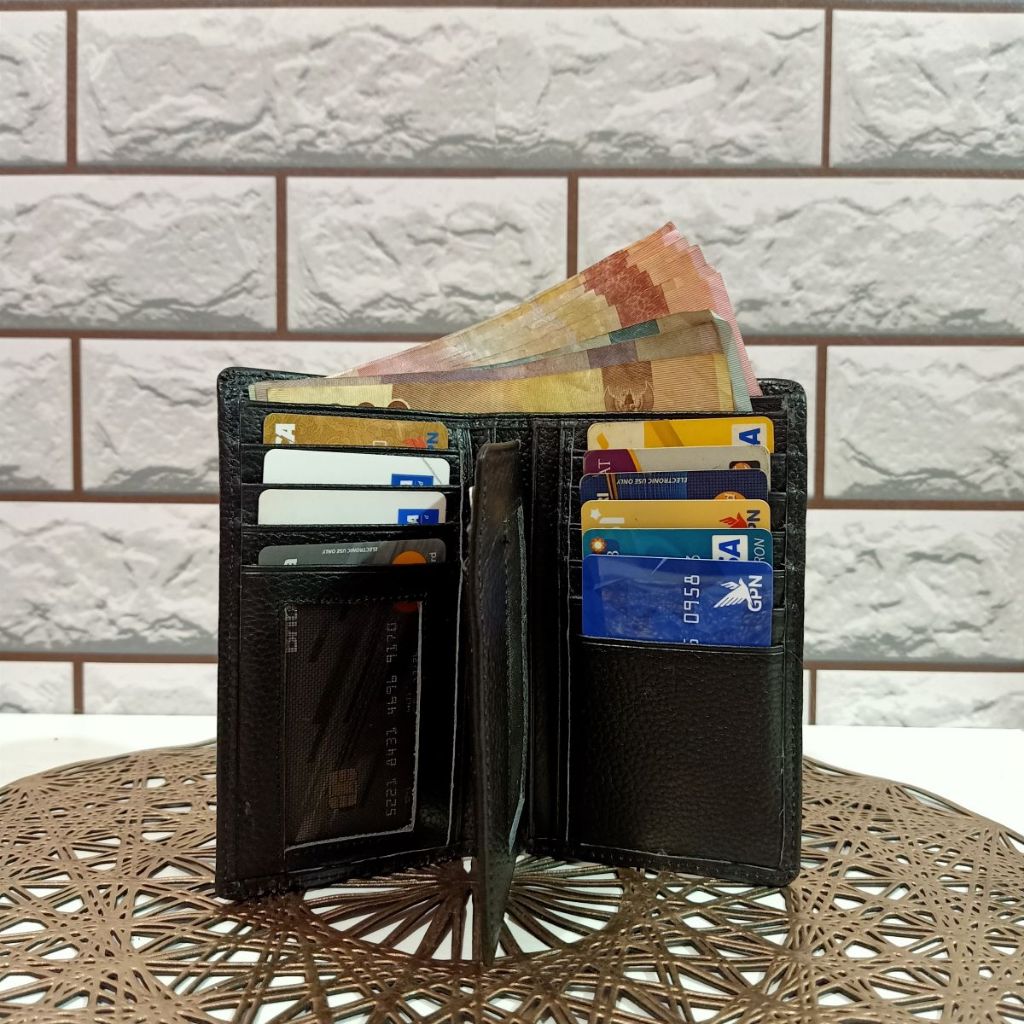 Jual Dompet Kulit Pria Model Tegak Bahan Kulit Sapi | Shopee Indonesia