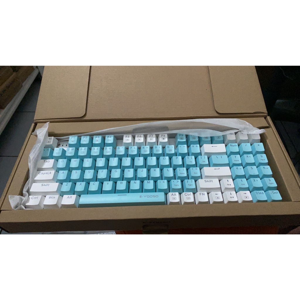 Jual E-YOOSO Z19 98% Monochrome Fullsize Mechanical Gaming Keyboard ...