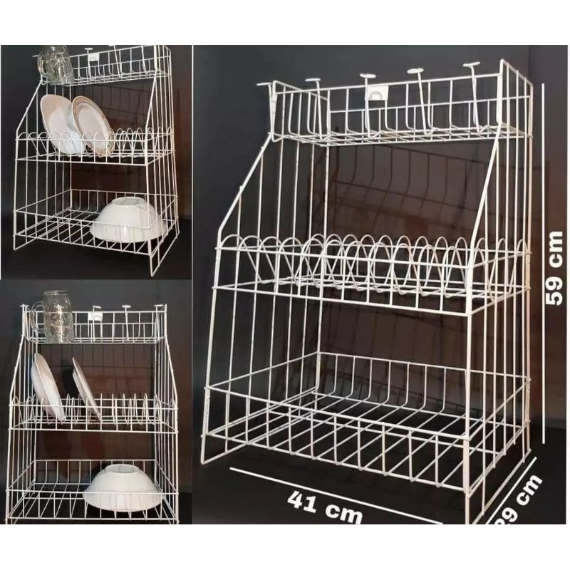 Jual rak piring susun 3 anti karat, rak kawat susun 3 dan susun/rpl 03 ...