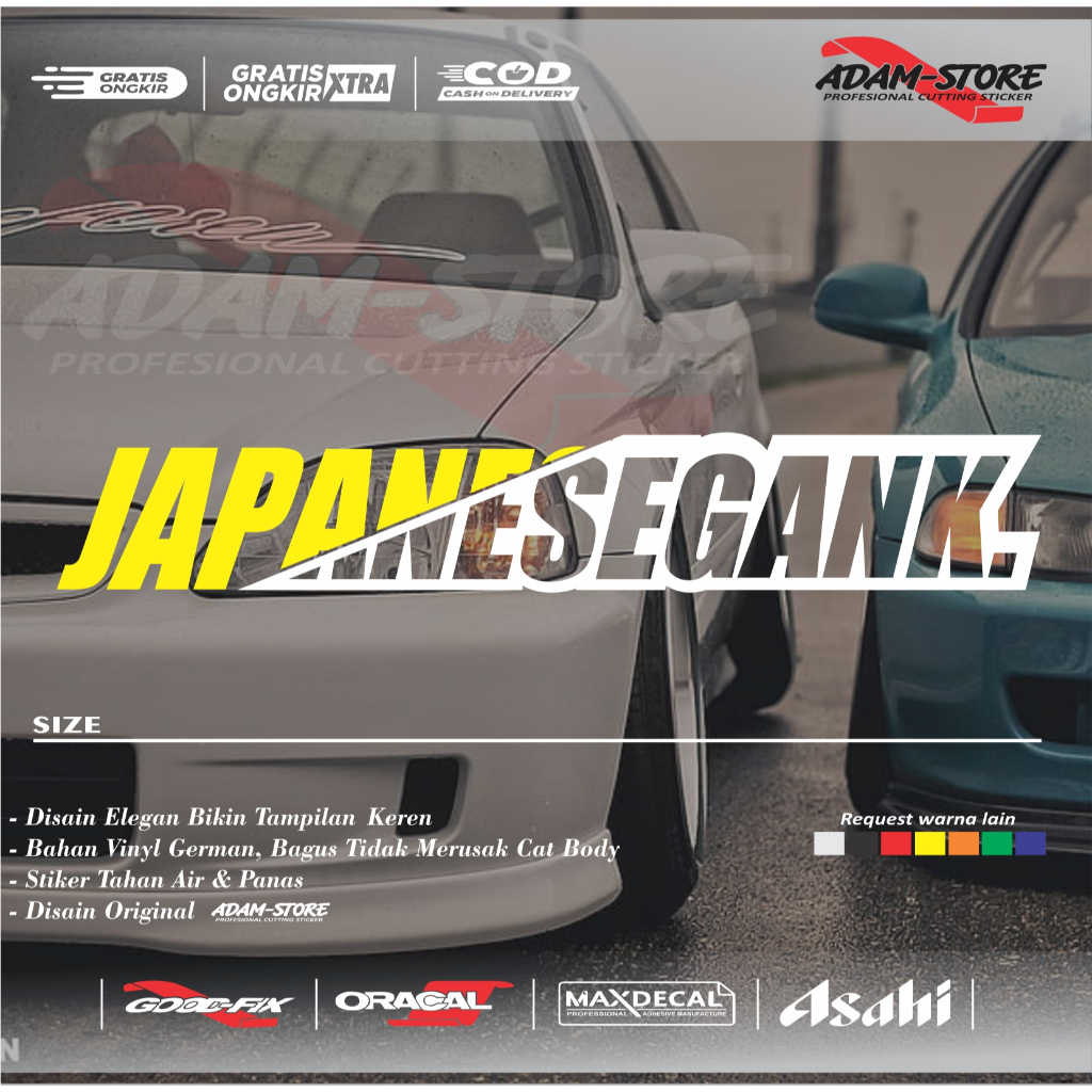 Jual JG11 Sticker japanese gank sticker kaca mobil stiker mobil keren ...