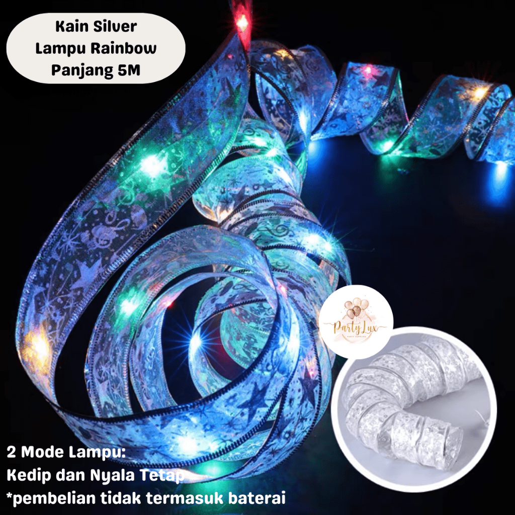 Jual Lampu Natal Kain / Pita Lampu LED Tumbler / Dekorasi Pohon Natal ...