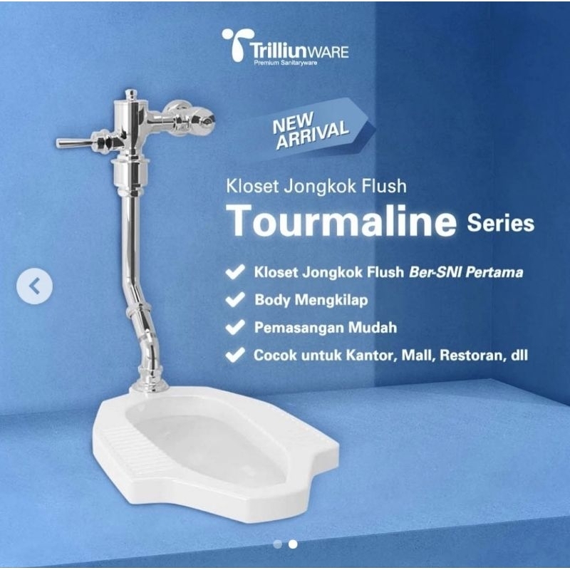 Jual kloset closet jongkok flush tourmaline TRILLIUN | Shopee Indonesia