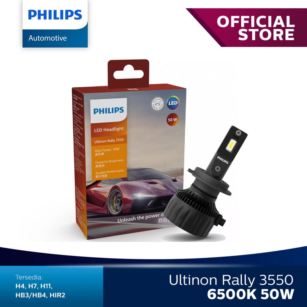Jual Philips Led Ultinon Rally H7 50Watt 6500K - 11972 | Shopee Indonesia