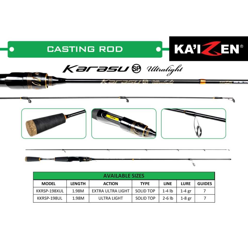 Jual Rod SPINNING KAIZEN KARASU ULTRALIGHT SOLID TOP | Shopee Indonesia