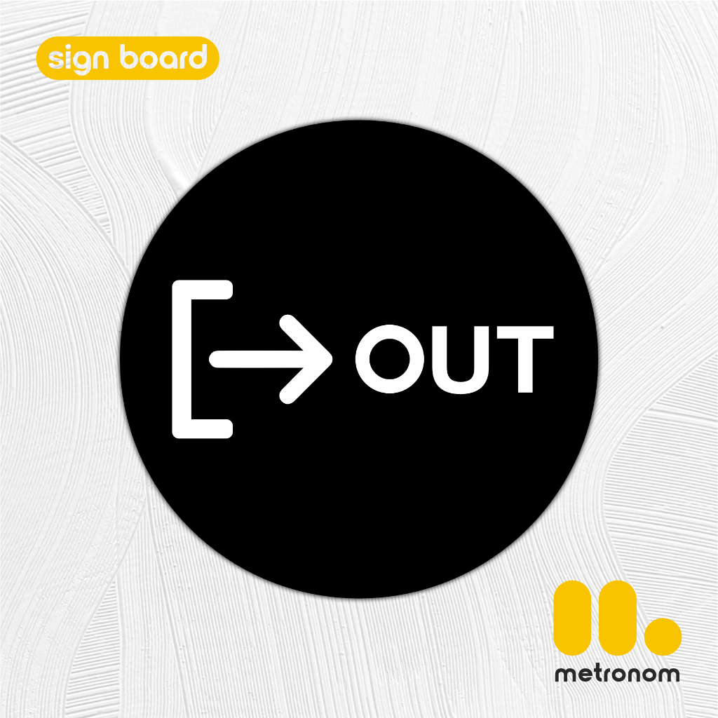 Jual KELUAR / OUT Sign Board Akrilik Petunjuk Ruangan BY METRONOM ...