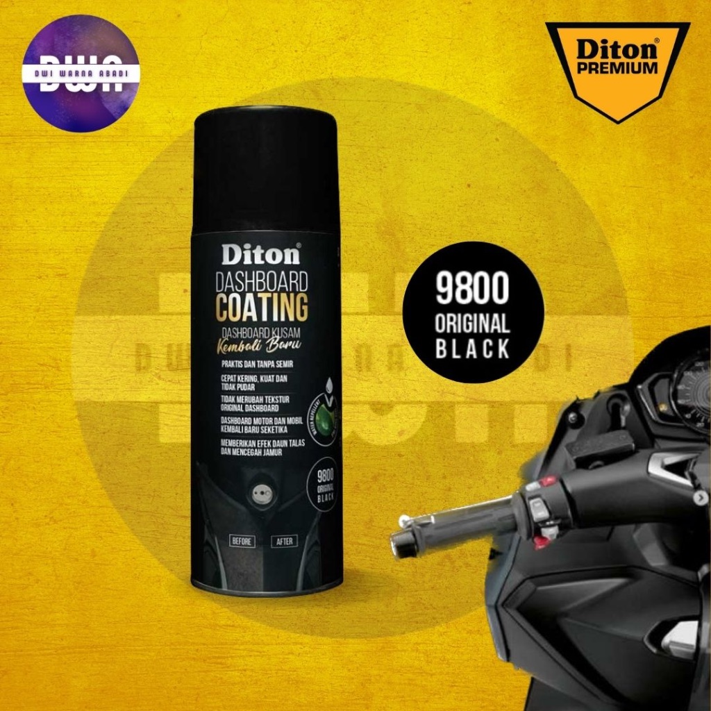 Jual Cat Semprot Dashboard Coating 9800 Original Black 400cc Diton ...