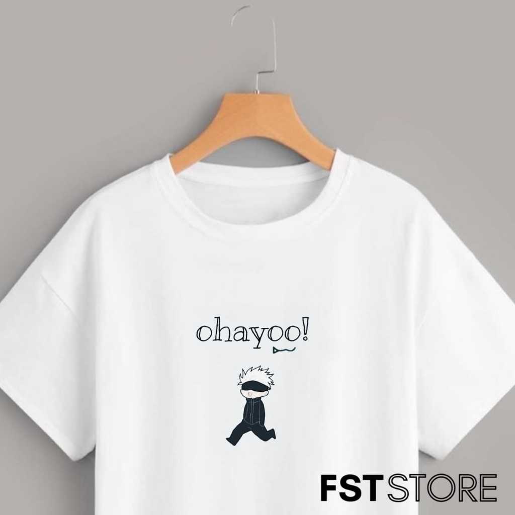 Jual KAOS ANIME JEPANG OHAIYO SATORU GOJO BAJU PRIA WANITA TERMURAH ...