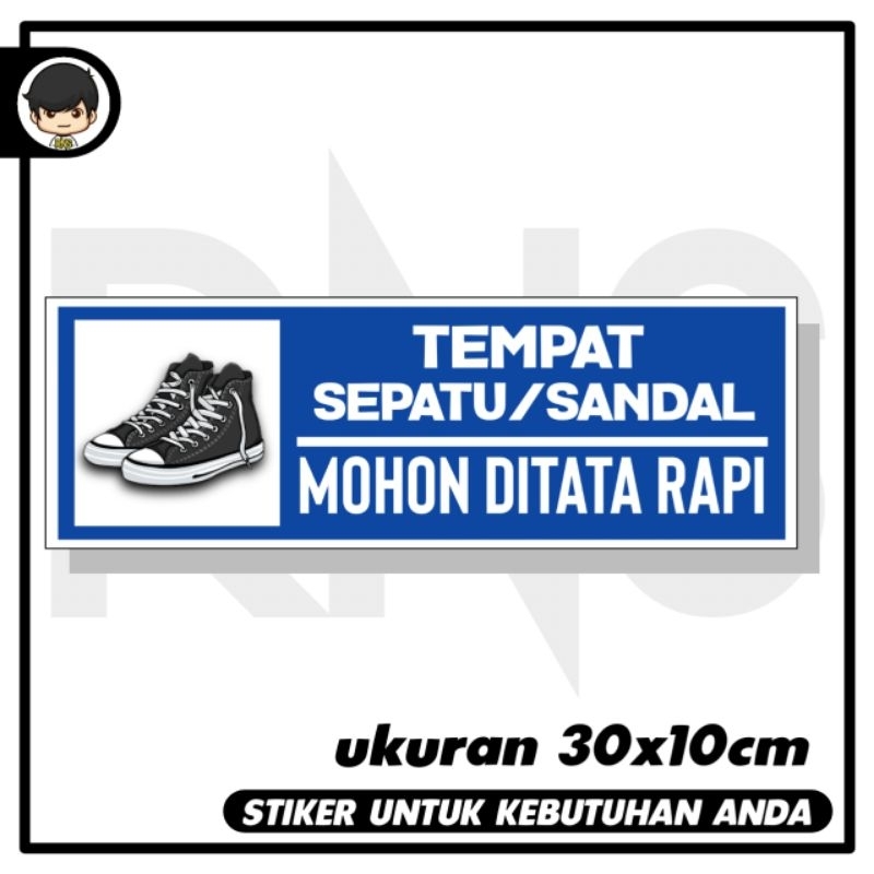 Jual stiker tempat sepatu kost kostan sticker 10x30 Cm | Shopee Indonesia