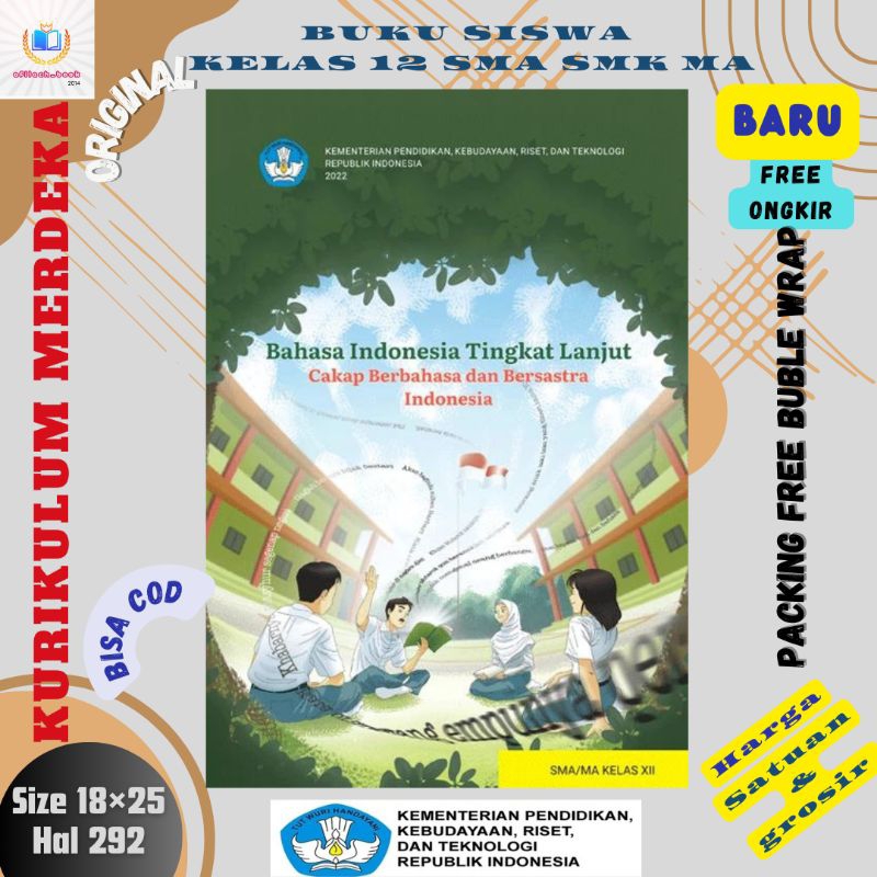 Jual Buku Siswa Bahasa Indonesia Tingkat Lanjut Kelas 12 SMA MA Kurikulum Merdeka ...