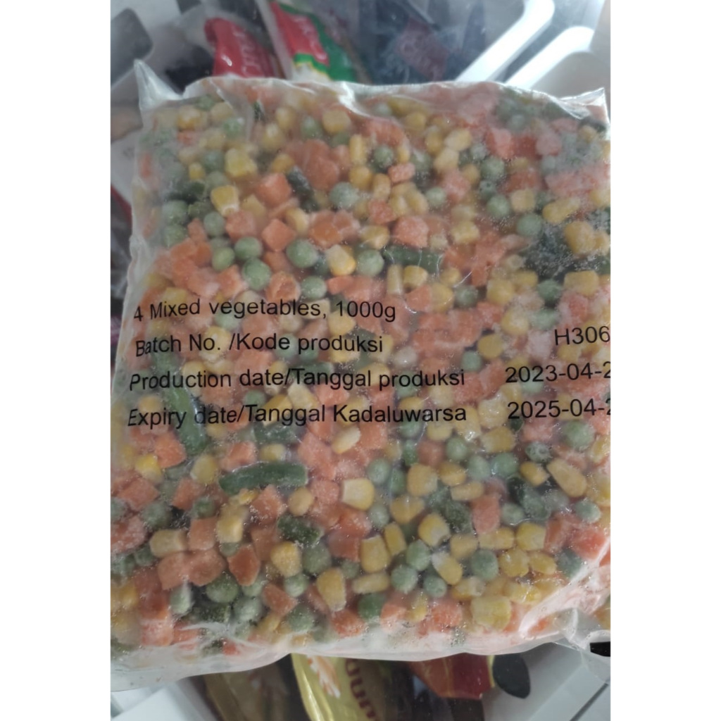 Jual Vegetable Mix Vegetables 4 Way Sayuran Beku Kemasan 1000 Gr ...