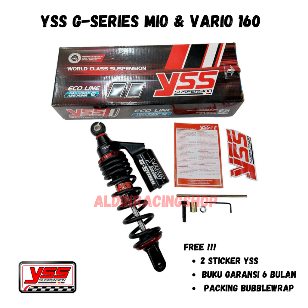 Jual SHOCK ABSORBER YSS G-SERIES SMOOTH BLACK SERIES MIO/VARIO/BEAT ...