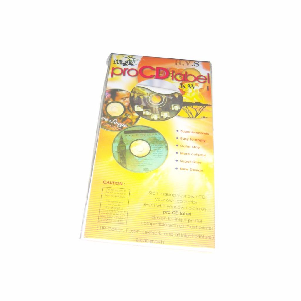 Jual Stiker Label CD DVD HVS MAGIC Tom Jerry Lubang Kecil Besar LK LB ...
