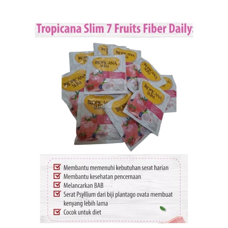 Jual Tropicana slim 7 fruits fiber daily Sachet Diet Kesehatan | Shopee ...