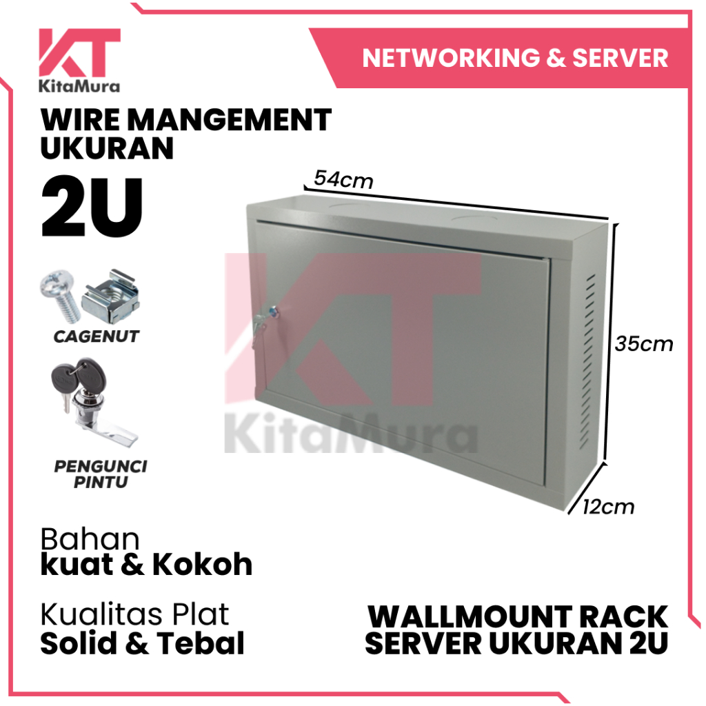 Jual Wallmount Rack Server 2U, Rak Server Single Door 2U | Shopee Indonesia