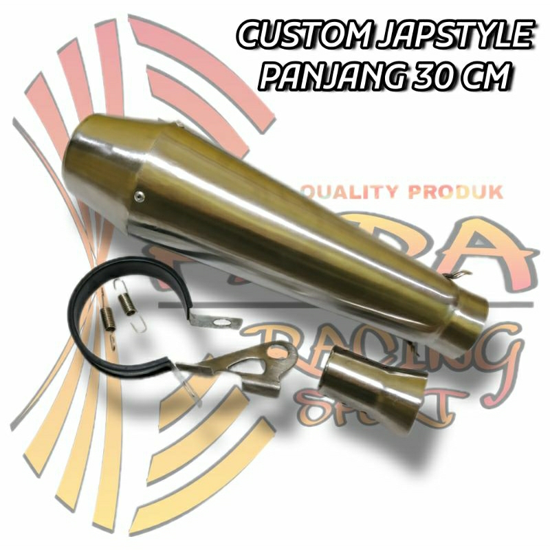 Jual Knalpot Custom Japstyle Classic Stainless Panjang 30 cm | Shopee ...