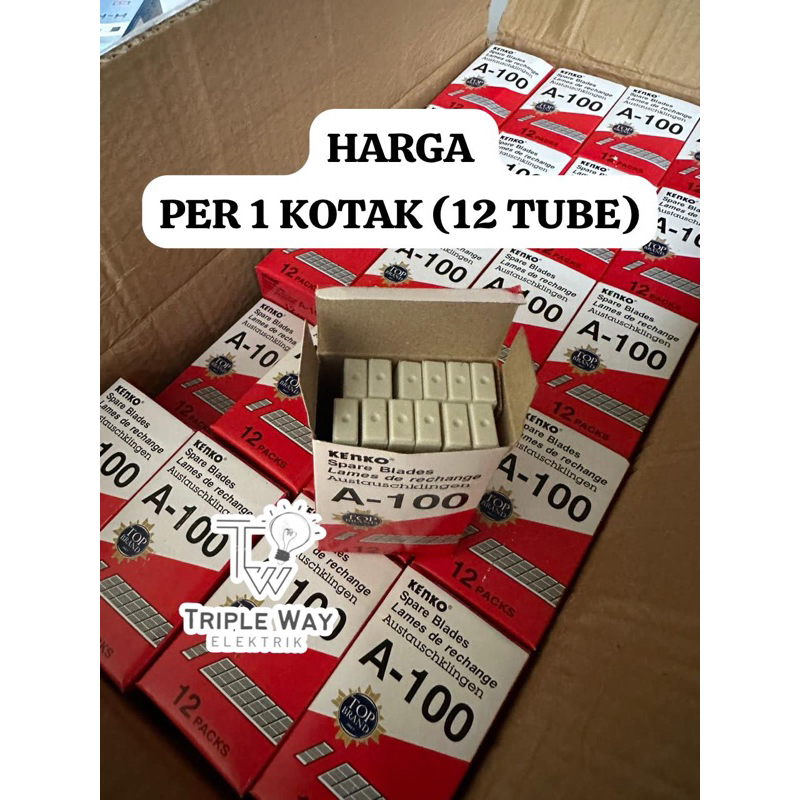 Jual REFILL cutter KECIL A100 Kenko ( harga 1 kotak 12tube) | Shopee ...