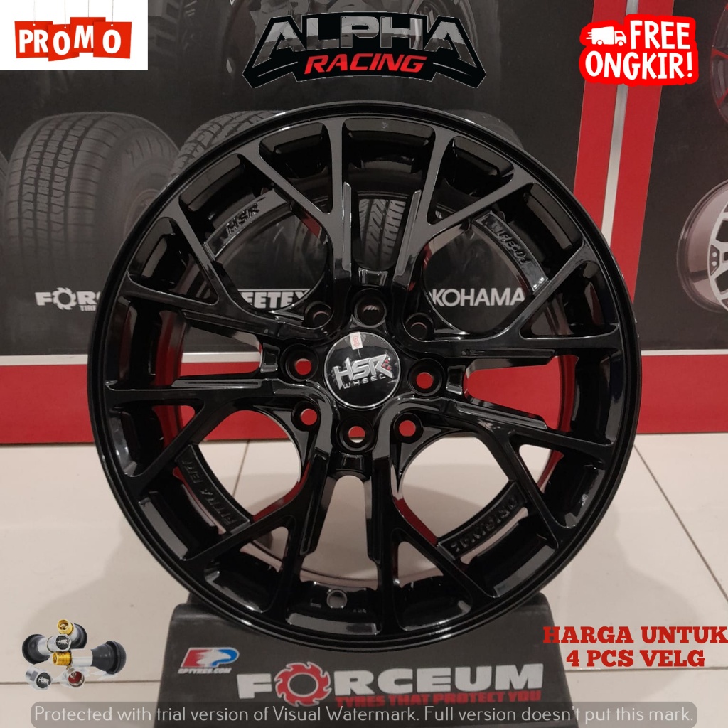 Jual VELG MOBIL HSR FE01 R15 LEBAR 6,5 PCD 4X100 ET 42 WARNA GLOSSY ...